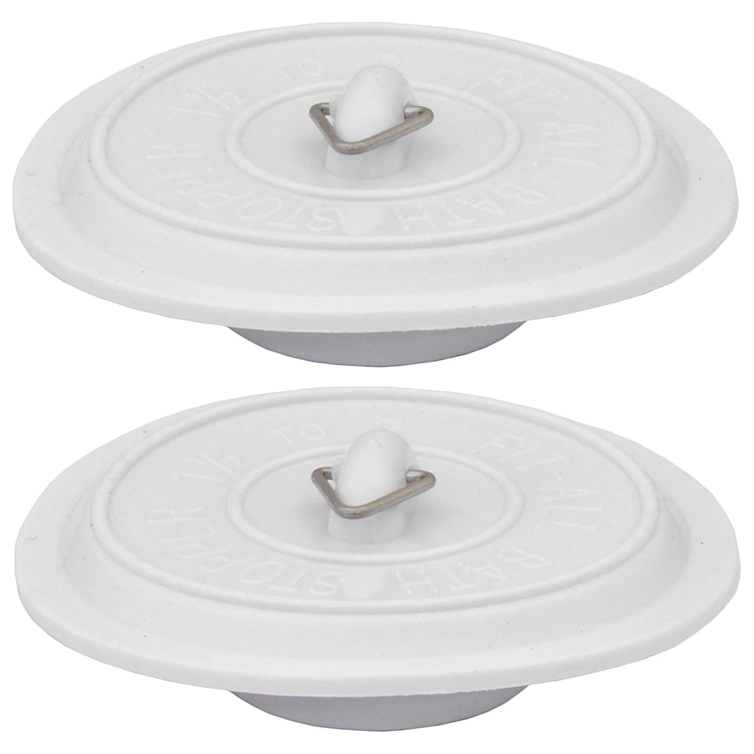 Plastic Bath Plug 75mm Replacement Kitchen Sink Plugs White Plastic ...
