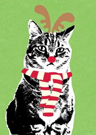 Rudolph Cat by Woods, Linda - Fine Art Print on Paper : 5 x 7 Inches ...