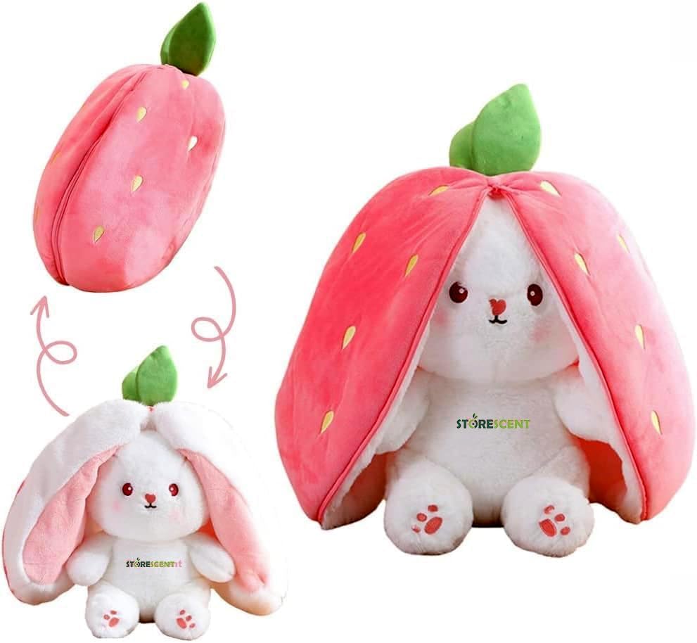 Buy Storescent Reversible Strawberry Rabbit Bunny Plush Toys with ...