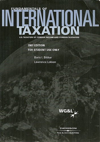 Fundamentals of International Taxation: Bittker: 9780791364055: Amazon ...