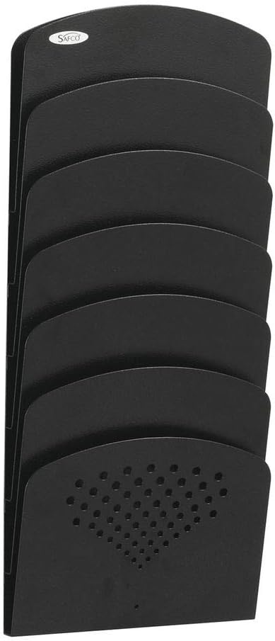 Safco Seven Pocket Steel Wall Rack - Black : Amazon.co.uk: Stationery ...