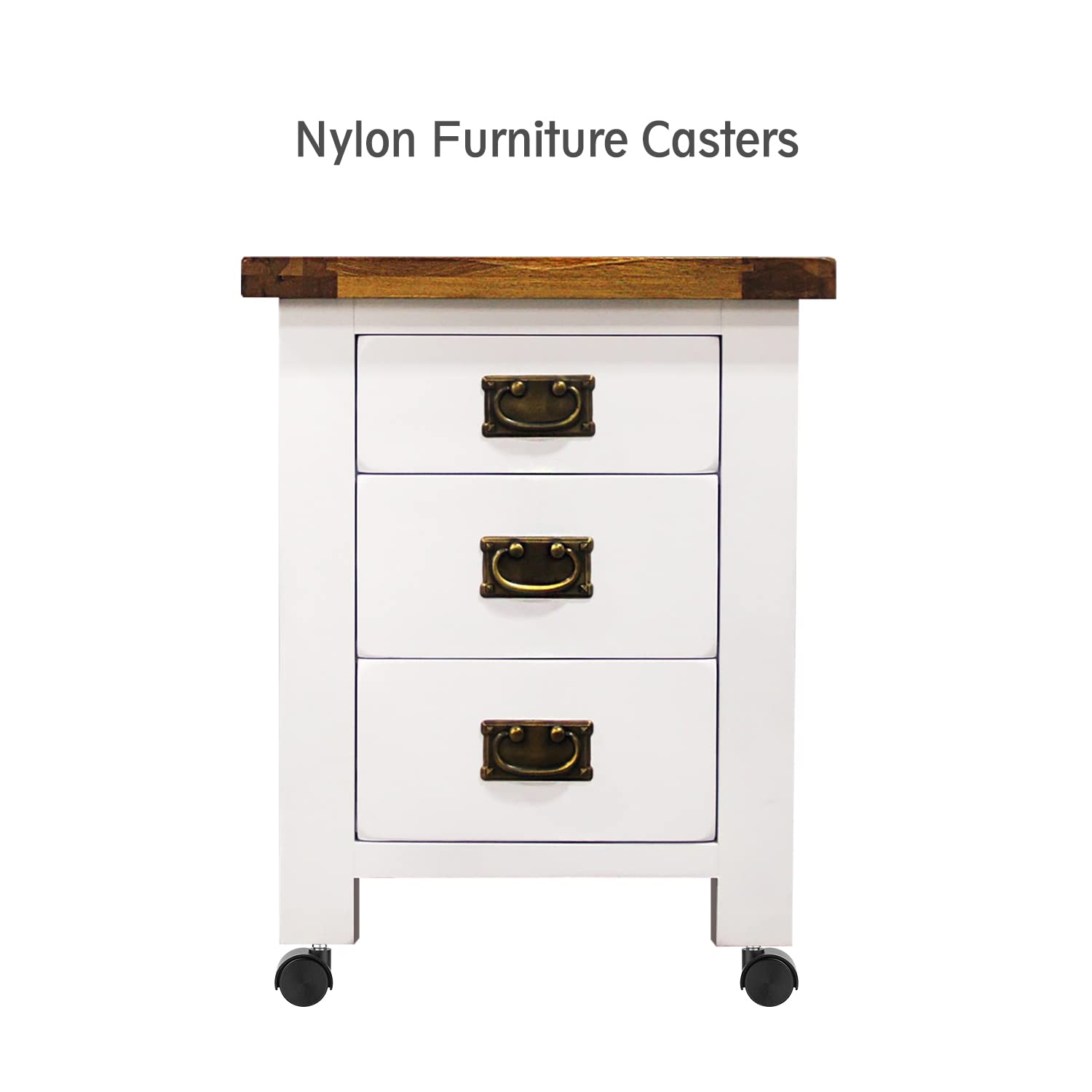 Snapklik.com : ANDUTEES 1 Inch Small Casters Set Of 4, Plastic Black ...