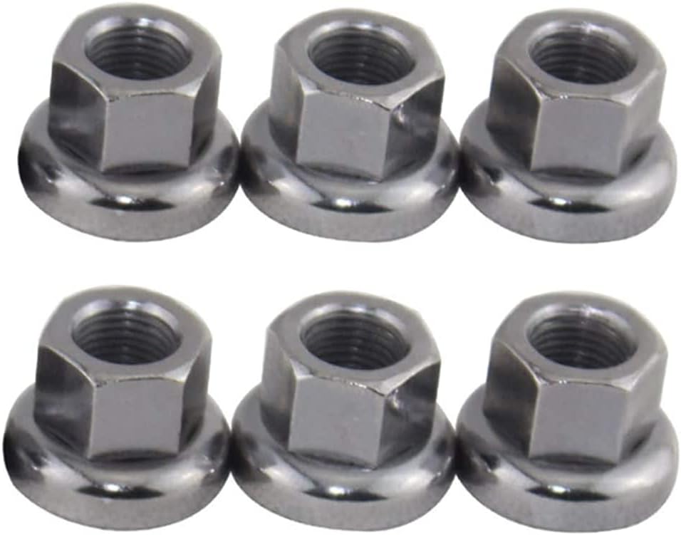 6 Pcs Track Nut Bicycle Wheel Nut Replacement Hub Flange Axle Nut for ...