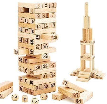 Jenga Blocks Timber Tower Tumbling Game For Kids And Adults ...