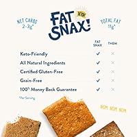 Amazon.com: Fat Snax Low-Carb Keto Crackers, Cheddar Flavor, 2.25 Ounce ...
