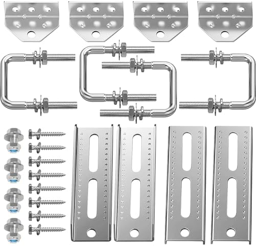 Amazon.com: Boat Trailer Bunk Brackets, 8" 4 PCS Galvanized Swivel Top ...