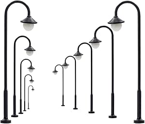 Amazon.com: Evemodel LYM13 10pcs Model Railway Led Lamppost Lamps ...