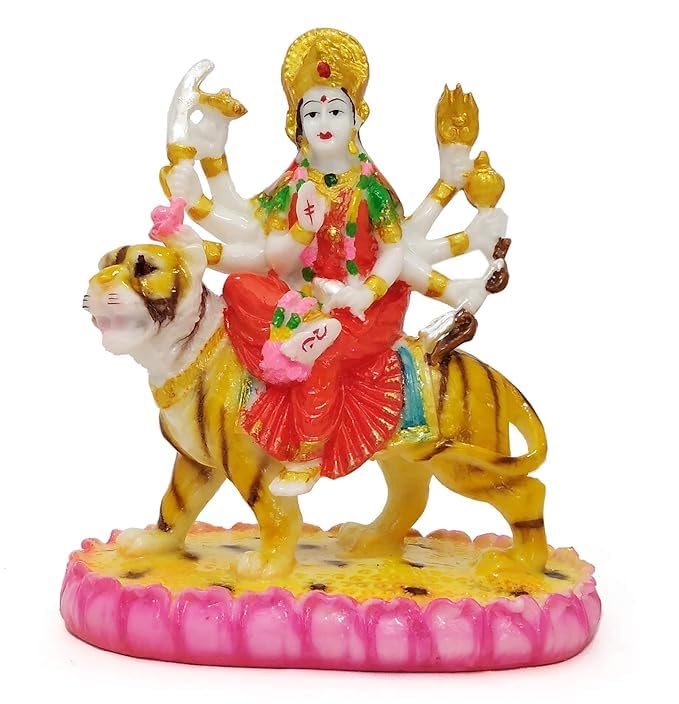 Buy MTV Creation Marble Powder and Poly Resin Hand Carved Maa Ambe ...