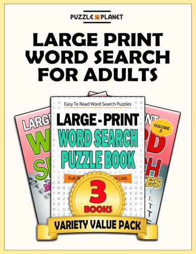Large Print Word Search For Adults: Word Search Puzzle Books Value Pack ...