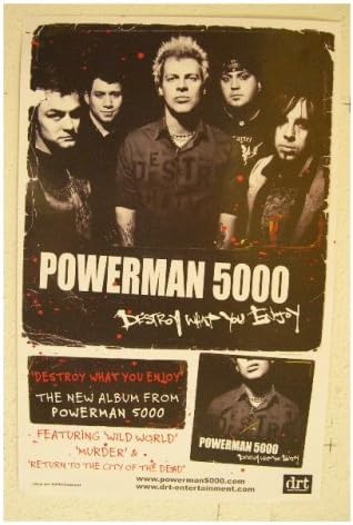 Amazon.com: Powerman5000 Poster 2 Sided Powerman 5000 Band Shot: Prints ...