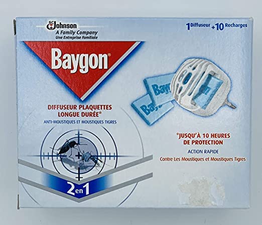 Baygon Insecticide/Diffuseur Électrique en Plaquettes/10 Recharges ...