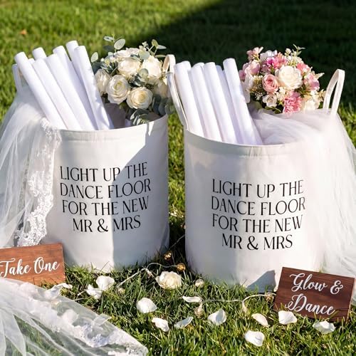 Amazon.com: Yungyan 2 Pcs White Wedding Baskets with Handles 16 Inch ...
