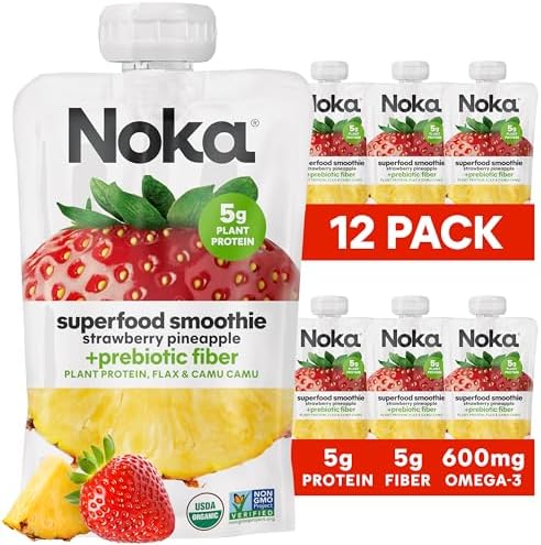 Amazon.com : Noka Superfood Smoothie Pouches (Blueberry Beet) 4 Pack ...