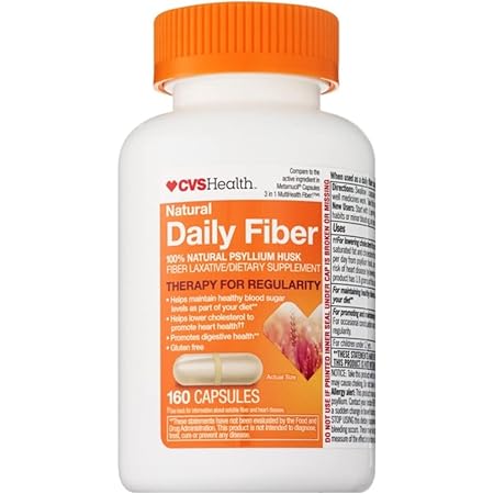 Amazon.com: CVS Health Natural Daily Fiber Capsules (160 Capsules ...