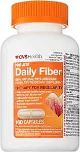 Amazon.com: CVS Health Natural Daily Fiber Capsules (160 Capsules ...