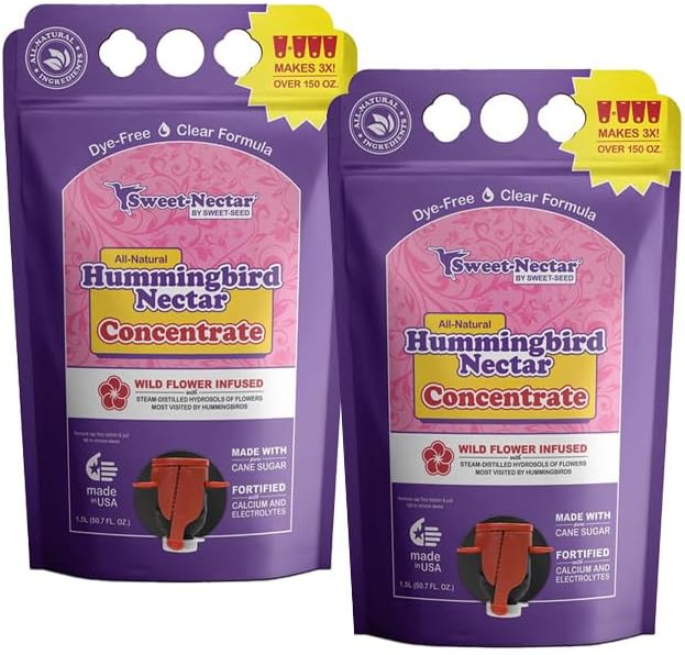 Amazon.com: Sweet-Nectar Hummingbird Nectar, Concentrate, 2 Eco Pouches : Patio, Lawn & Garden