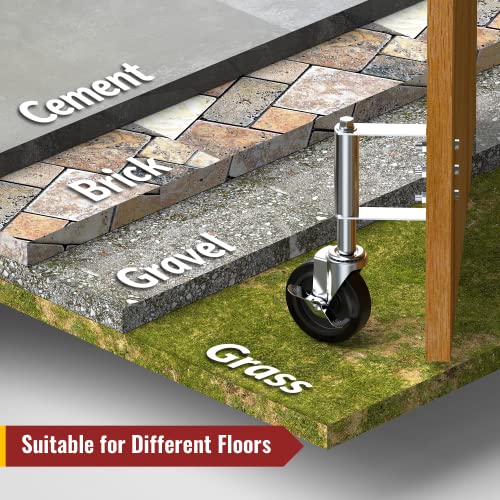 HOLKIE 100mm Gate Wheel Heavy Duty Spring Loaded Gate Wheel Swivel Gate ...