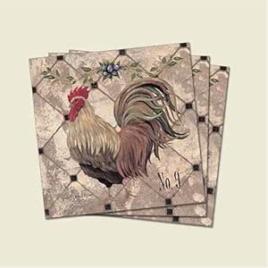 Amazon.com: Iron Gate Rooster Paper Napkins : Health & Household