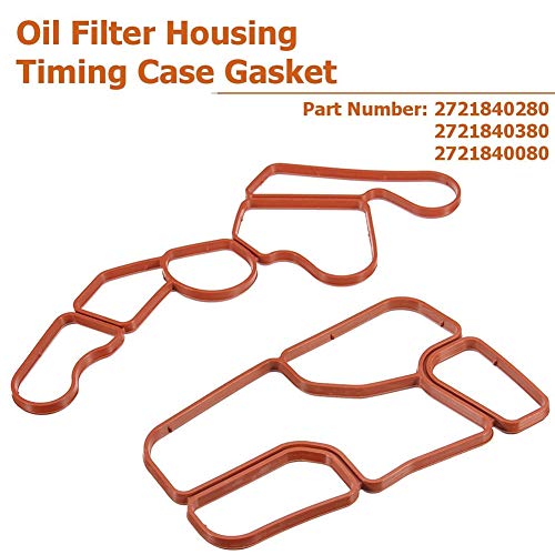 Ensun Engine Oil Filter Housing + Timing Case Gasket for Mercedes-Benz ...