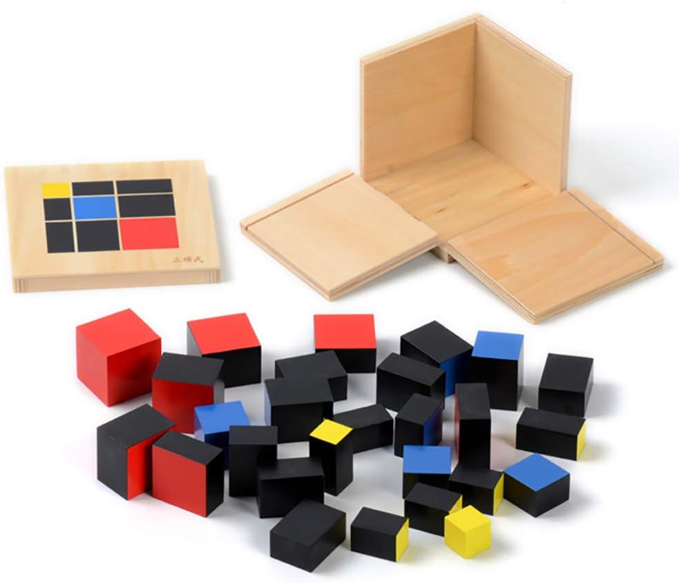 Montessori Trinomial Cube Montessori Math Toys Sensorial Materials for ...