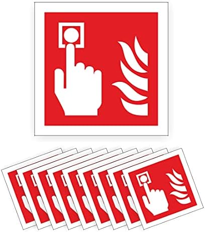 Fire alarm call point safety signs - self adhesive vinyl stickers ...