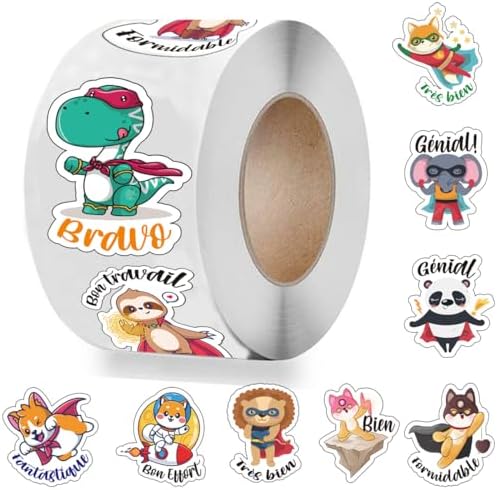 Amazon.com: 1step2dream French Reward Stickers for Teachers ...