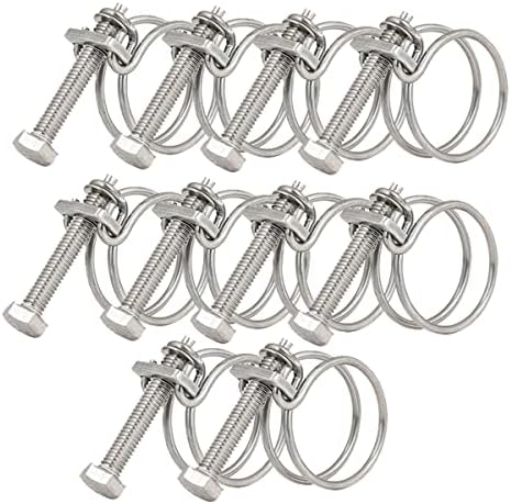 21-25mm Double Wire Hose Clamps, 201 Stainless Steel Hose Clips ...