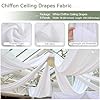 Amazon.com: White Chiffon Ceiling Drapes 6 Panels 5ftx15ft Wedding ...
