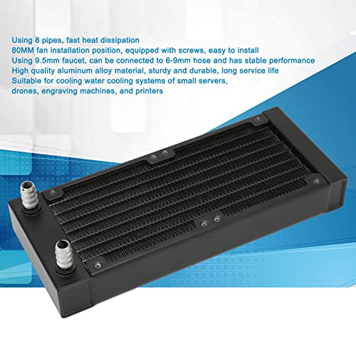 Sorandy Water Cooling Radiator, 9.5mm Faucet Heat Row Radiator, 8 Pipe ...