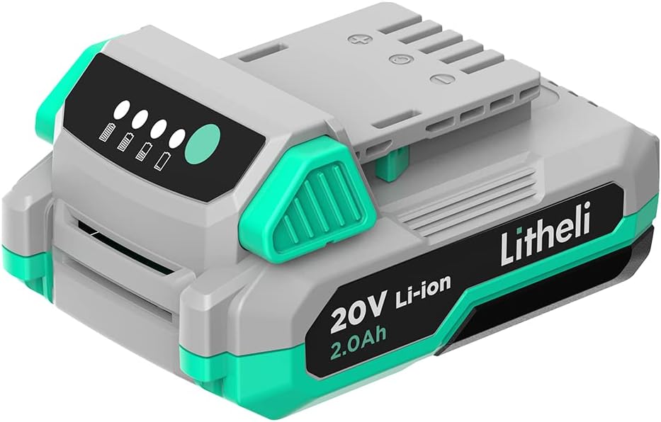 LiTHELi Batterie lithium-ion 20 V 2,0 Ah, compatible uniquement avec les outils électriques 20 V ...