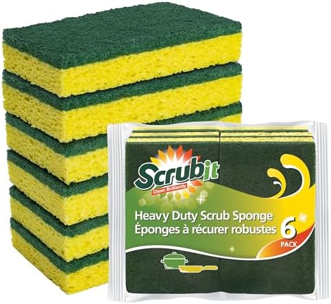 Amazon.com: SCRUBIT Heavy Duty Scrub Sponge - Made from Tough Cellulose ...