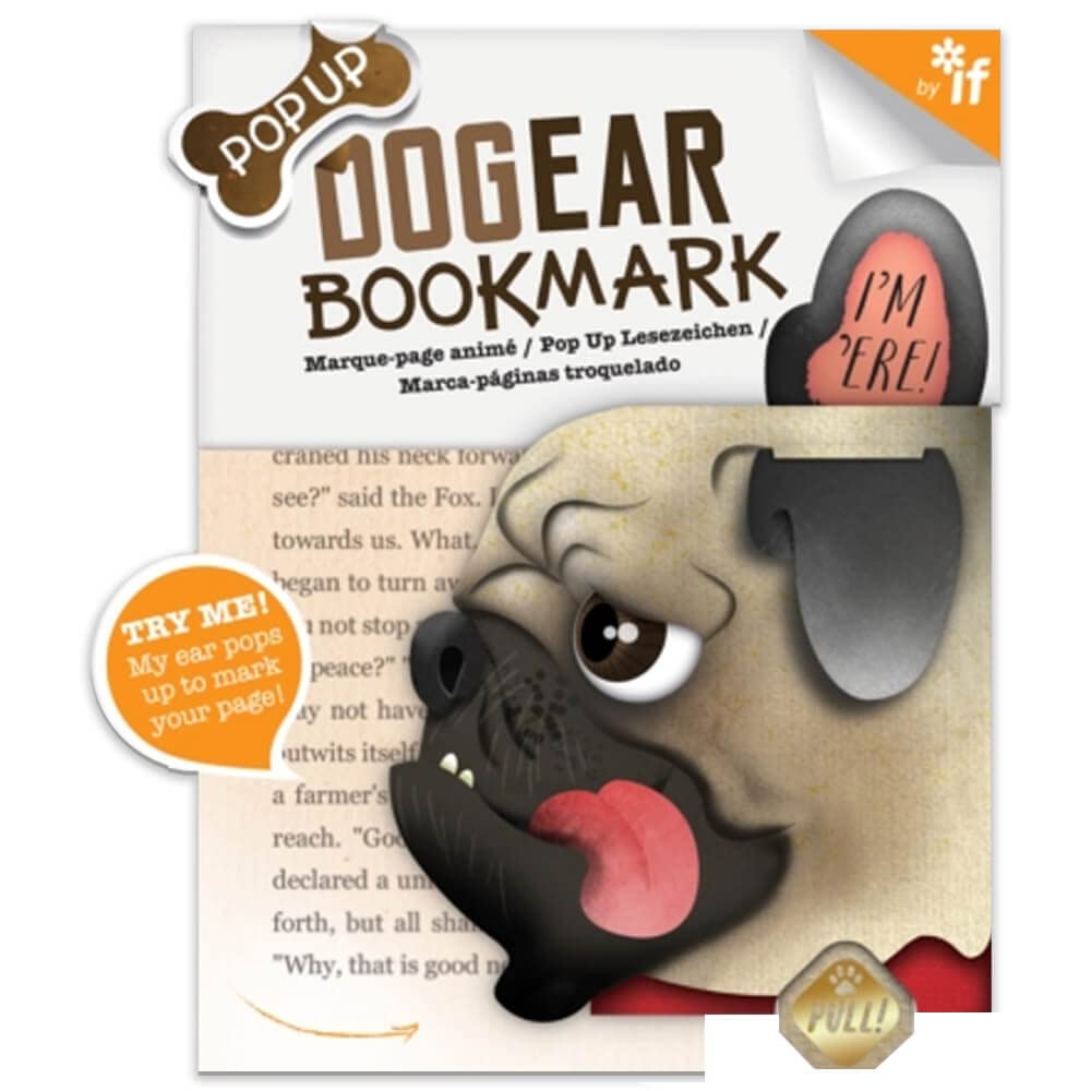 Dog Ear Bookmarks - Doug (Pug) : IF: Amazon.co.uk: Stationery & Office ...