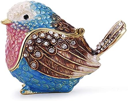 Amazon.com: Robin Bird Jewelry Trinket Boxes Hinged Ring Box ...