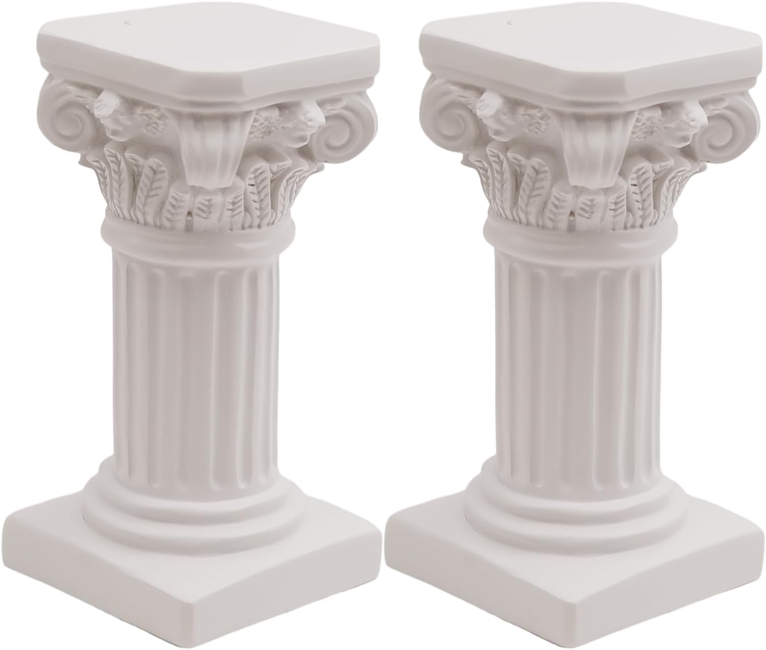 Amazon.com: nst 12 White Plastic Pillars Small pedestals Stands 3 ...