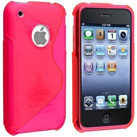 Amazon.com: Generic Hot Pink Rubber TPU GEL Hard Case Skin Cover for ...