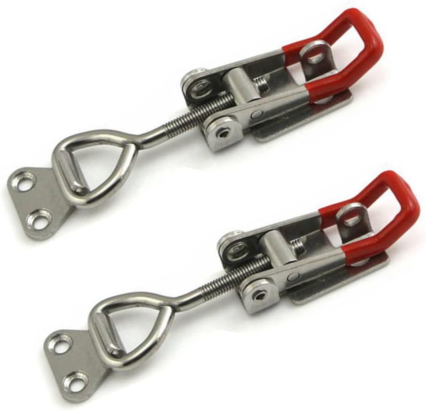 2PCS Adjustable Toggle Clamp, 102mm Toggle Latch Lockable, Stainless ...