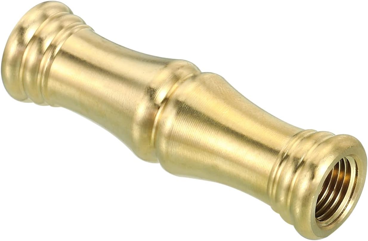 PATIKIL M10 Solid Brass Lamp Neck, Threaded Turned Brass Spindle Slips ...