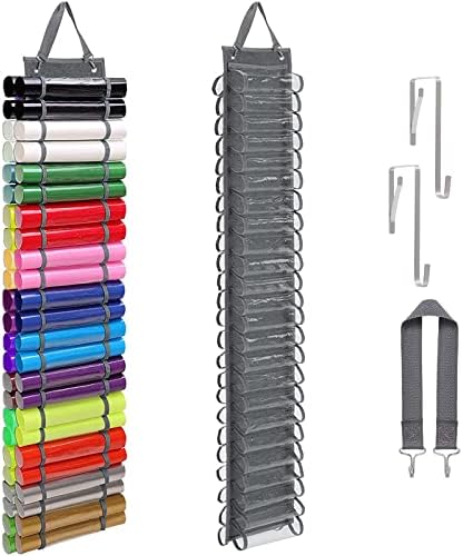 Yessetry Vinyl Roll Holder with 48 Compartments, Vinyl Roll Storage ...