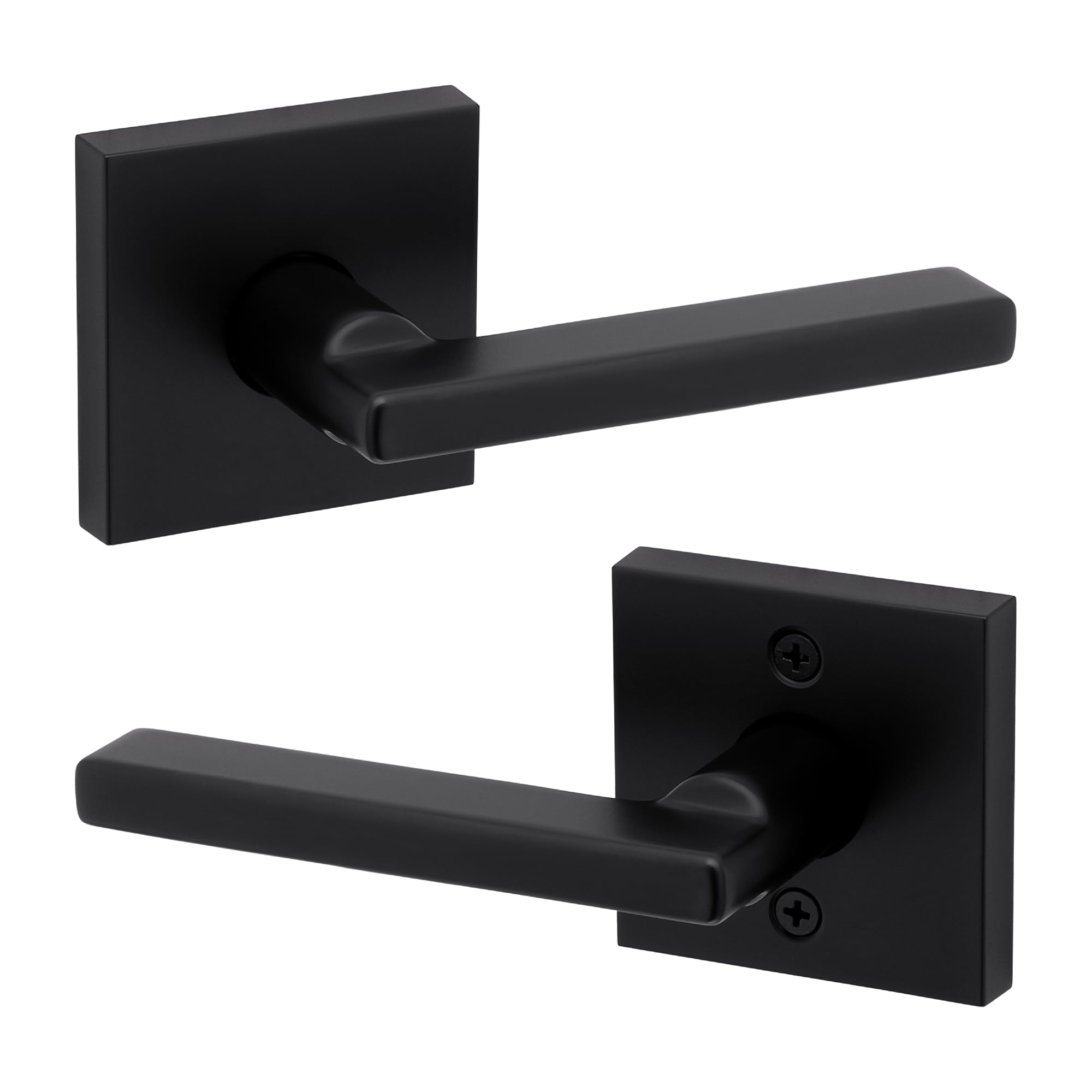 Weiser Halifax Matte Black Door Handle, Reversible Passage Lever ...