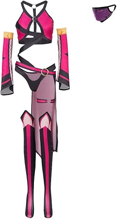 Amazon.com: VintageCos Women‘s MK9 Mileena Costume Game Mortal Cosplay ...