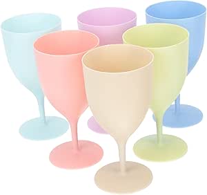 Amazon | KJHBV 6個 3オンスのバスルームカップ 4オンスのカップ シャンパンゴブレット 3オンスバスルームカップ 4オンスカップ パーティーデザートカップ グリーンカップ ...