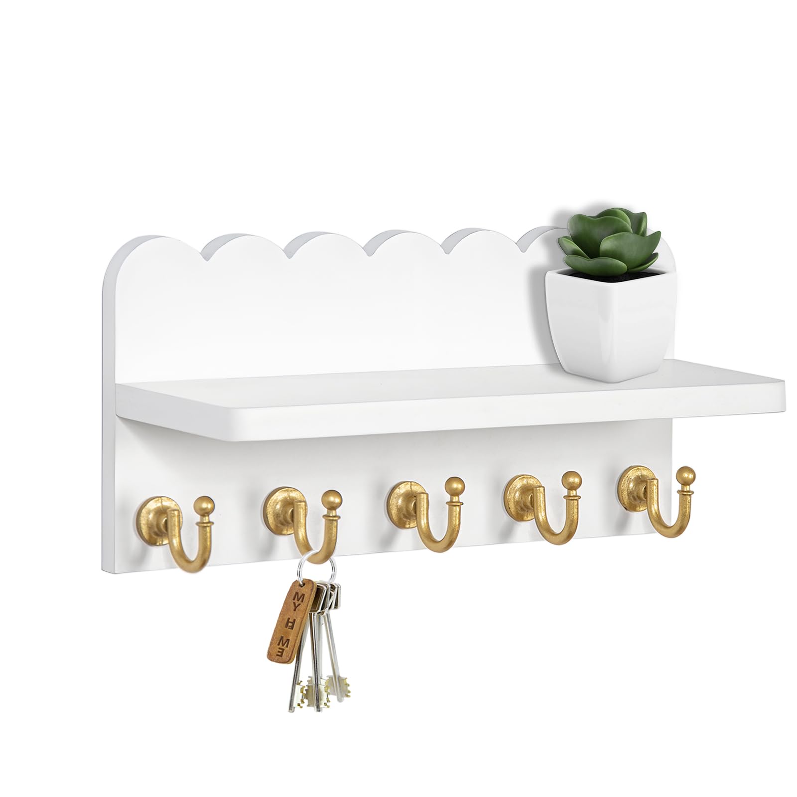 Amazon.com: Karisky Key Holder Rack for Wall, 10 Inches Wood Wall Mount ...