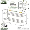 Amazon.com: SKIKEN 2-Tier Low Shoe Rack, 100% Stainless Steel, Small ...