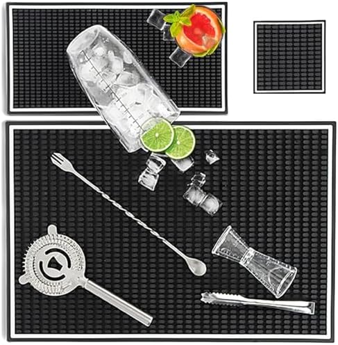 Juego de 3 alfombrillas Antideslizantes de goma para bar, Tapete para ...