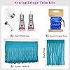 Amazon.com: Yhsheen Blue Fringe, 5 Yards X 4 Inch Fringe Trim with ...
