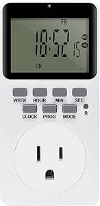Amazon.com: Plug in Timers for Electrical Outlets, 20 ON/Off Programs ...