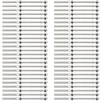 Challcrea 50 Pcs 3/16 Cable Railing Hardware System Kit, Swage Threaded ...