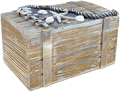 Amazon.com: Juvale Nautical Box Set, Beach Theme Wooden Jewelry Boxes ...