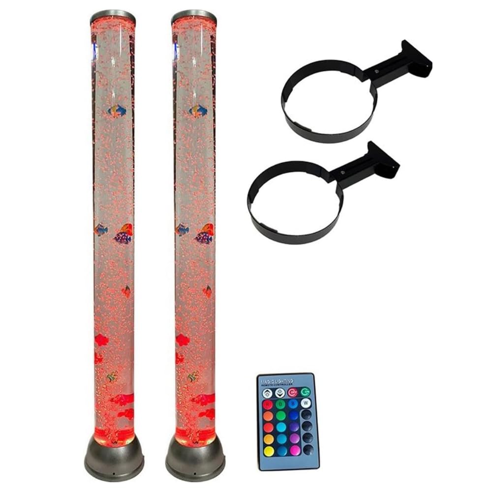 Playlearn 90cm Sensory Colour Changing LED Light Bubble Fish Mood Lamp ...