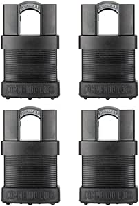 Commando Lock High Security Padlock 4 Pack - Military Grade Ideal for ...